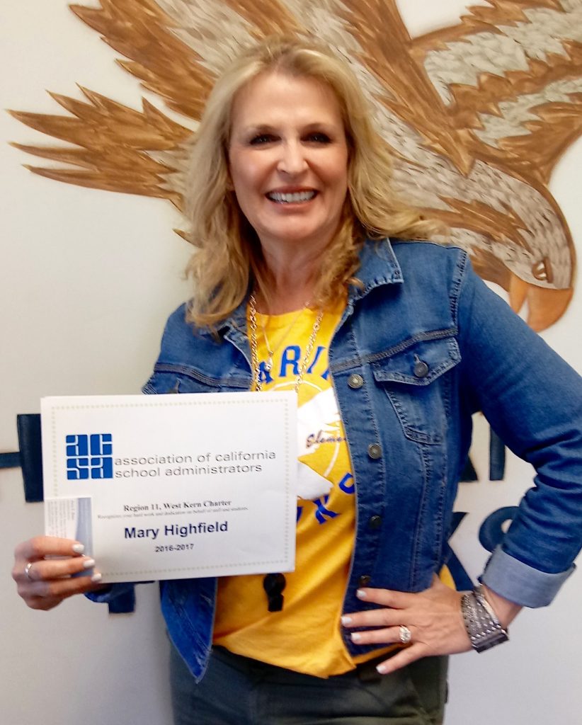 Administrator Recognition – Mary Highfield – ACSA Region 11